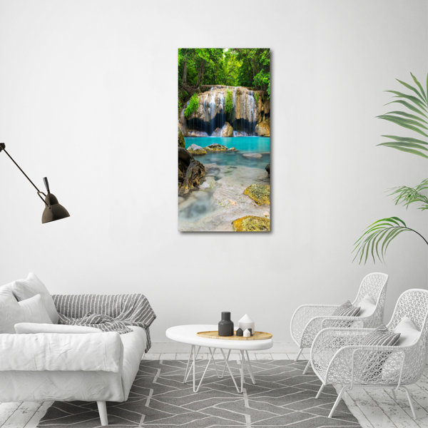 Union Rustic Wasserfall im Dschungel - Kunstdrucke auf Leinwand | Wayfair.de